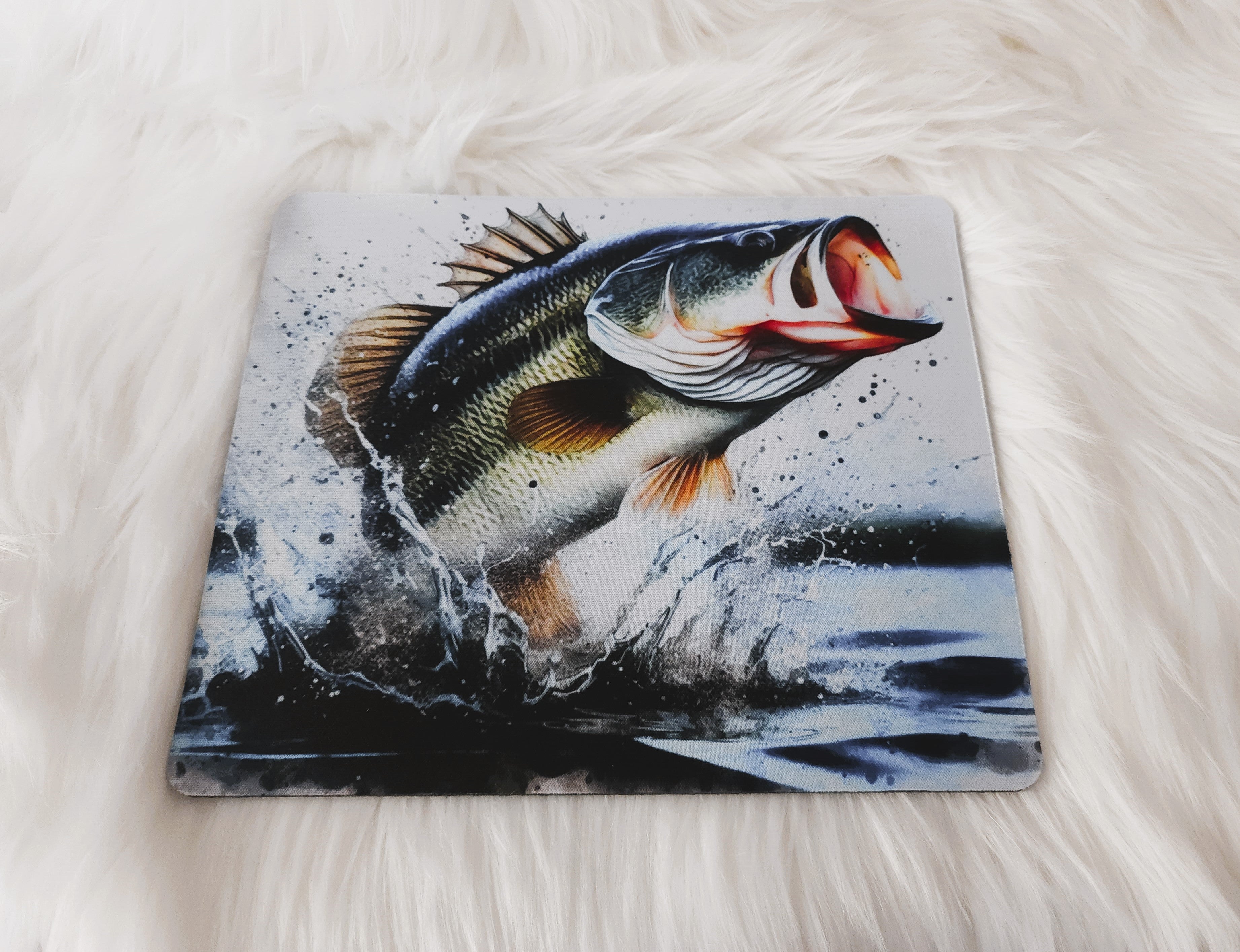 Big Mouth Bass Mouse Pad 9.5 x 7.9" – R&R Humble Creations