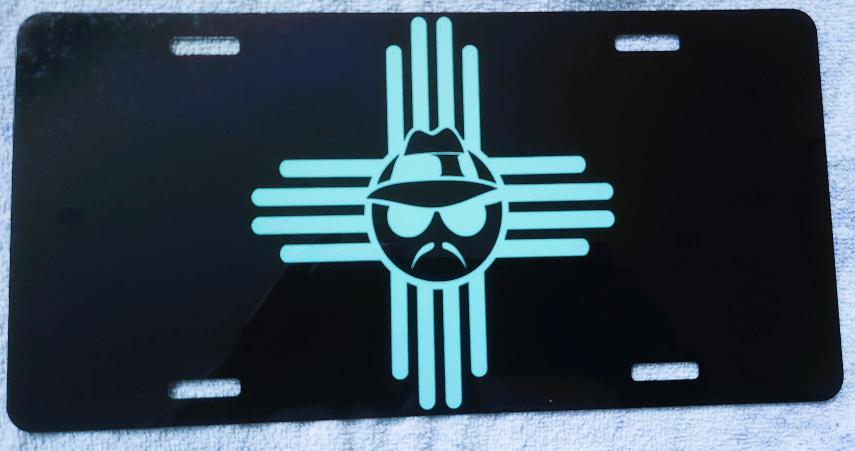 New Mexico Zia - Cholo Center License Plate – R&R Humble Creations